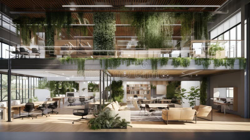 Light Office Design Blueprint Stock Illustration - Illustration of ...