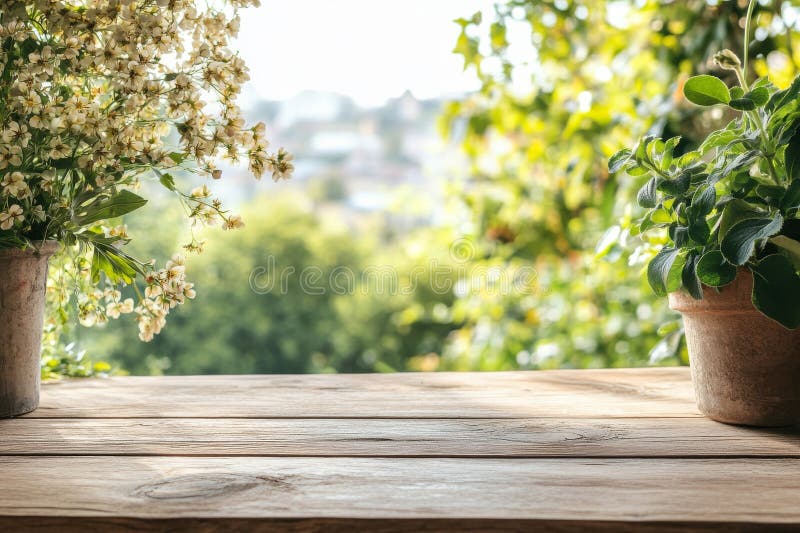 A Light Office Features a Wooden Table and is Equipped with Panoramic ...