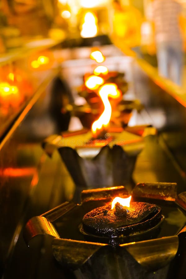 The Light from the Oil Lamp Inthe Temple Stock Image - Image of inthe ...