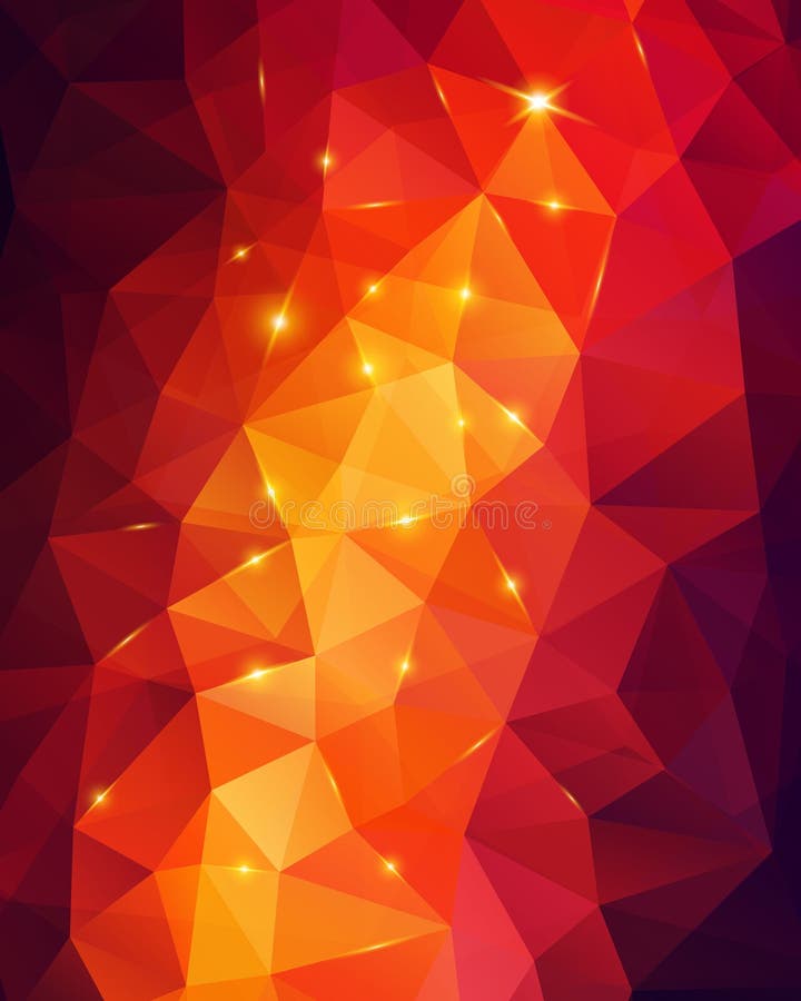 Light Orange Abstract Polygonal Background Stock Vector - Illustration ...