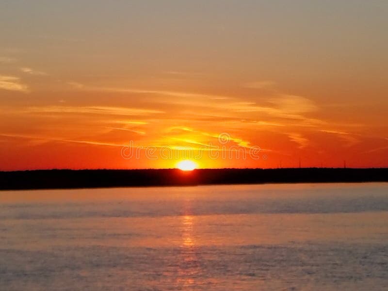 Light Orange Beautiful Sunset View and Paradise Beach Orange Sun Over ...