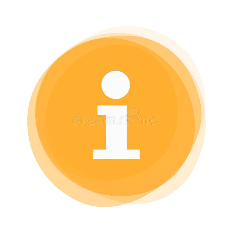 Light orange Button: Info stock illustration. Illustration of website ...