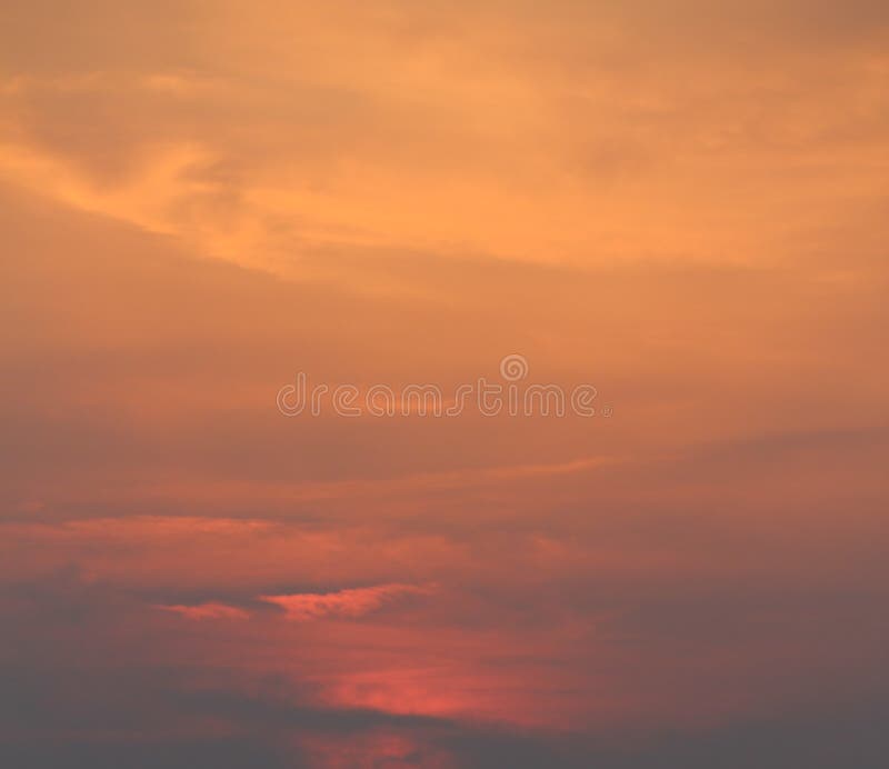 Light Orange Color Background Sky Texture at Sunset Stock Photo - Image ...