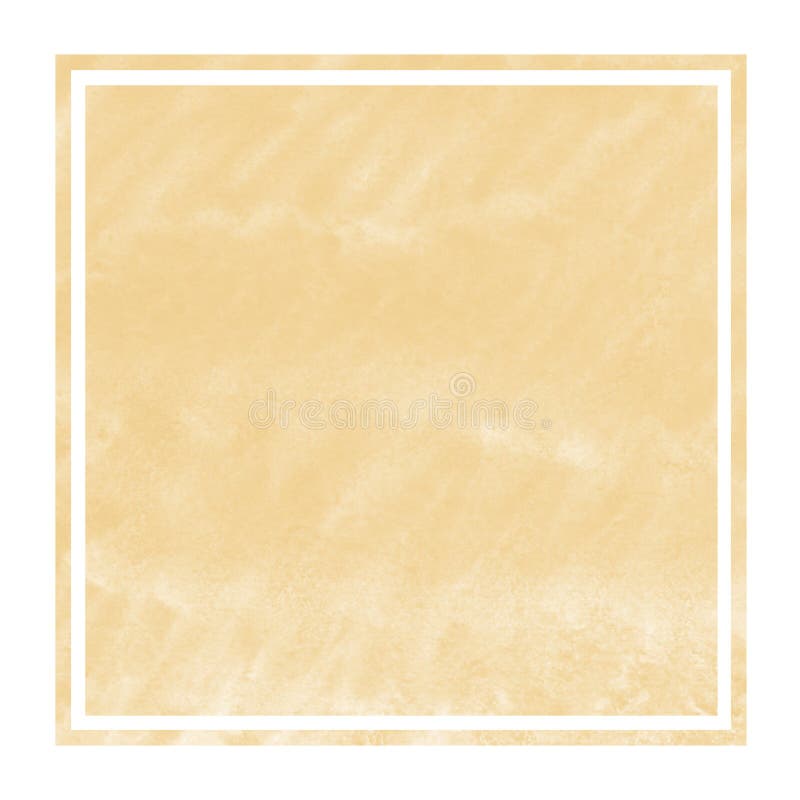 Light Orange Hand Drawn Watercolor Rectangular Frame Background Texture ...