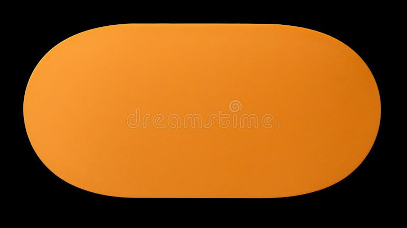 Light Orange Oval Paper Note on a Black Background. Brainstorming ...