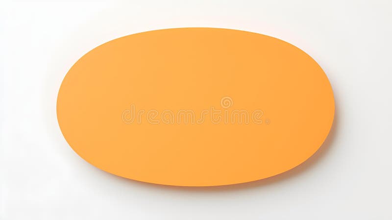 Light Orange Oval Paper Note on a White Background. Brainstorming ...