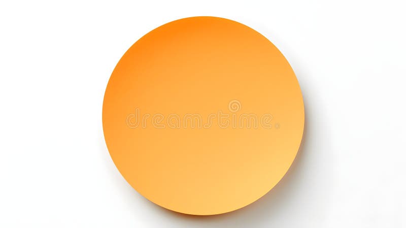 Light Orange Round Paper Note on a White Background. Brainstorming ...