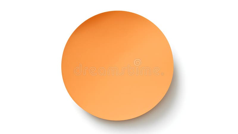 Light Orange Round Paper Note on a White Background. Brainstorming ...