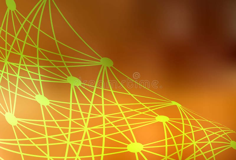 Light Orange Vector Background with Forms of Artificial Intelligence ...