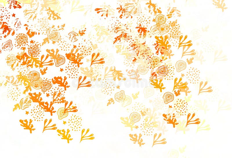 Light Orange Vector Pattern with Random Forms. Stock Vector ...