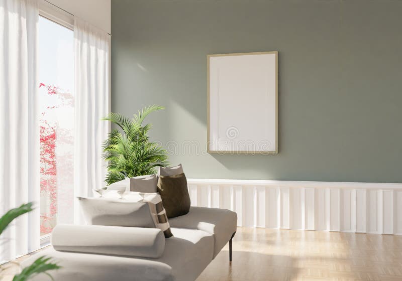 The Light from the Outside Hit the Frame on Wall of the Room and the ...