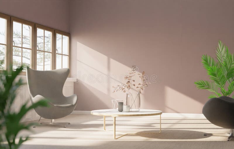 The Light from the Outside Hit the Wall of the Room and the Chairs and ...