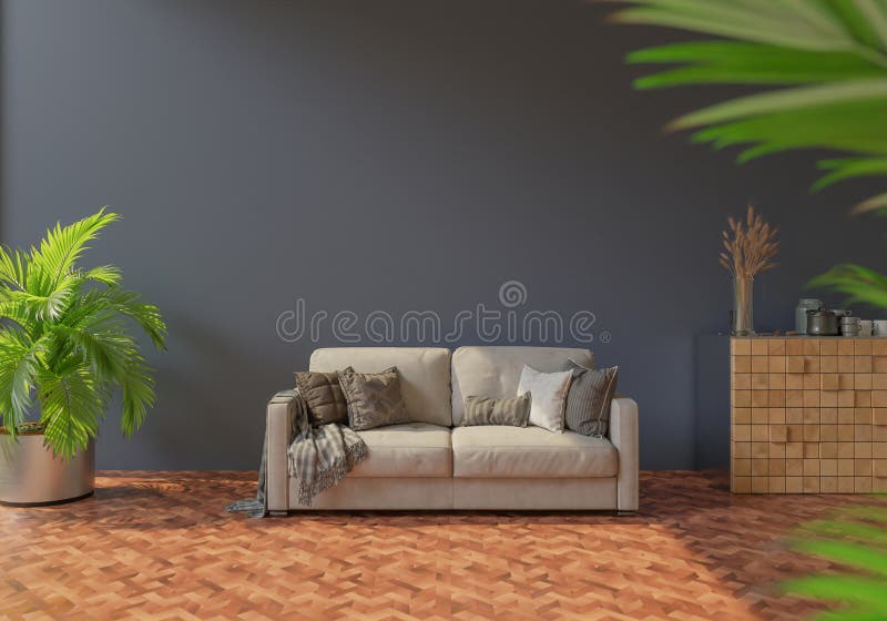 The Light from the Outside Hit the Wall of the Room and the Sofa ...