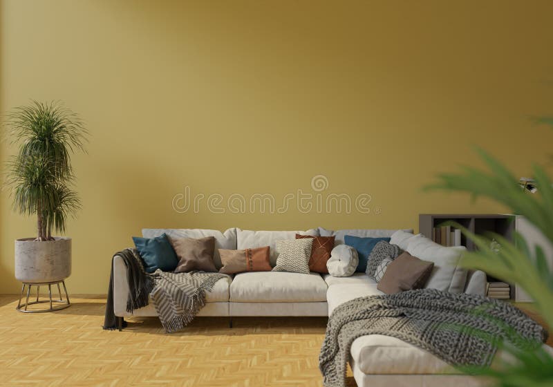 The Light from the Outside Hit the Wall of the Room and the Sofa ...