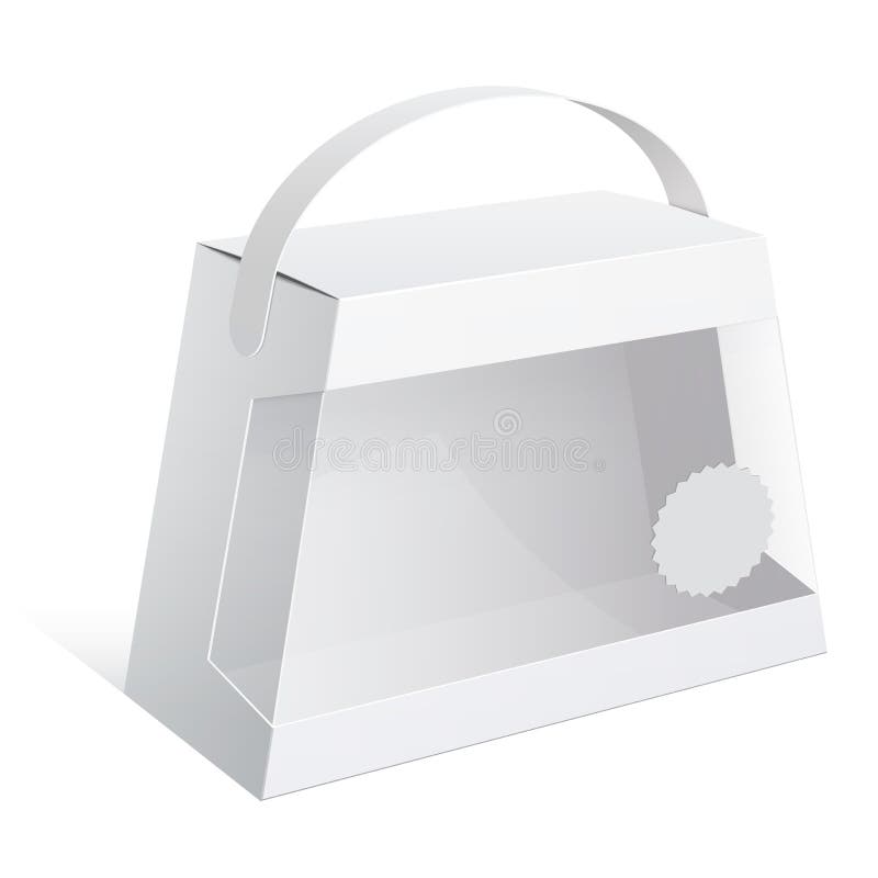 Light Package Box with a Handle and a Transparent Window. Stock Vector ...