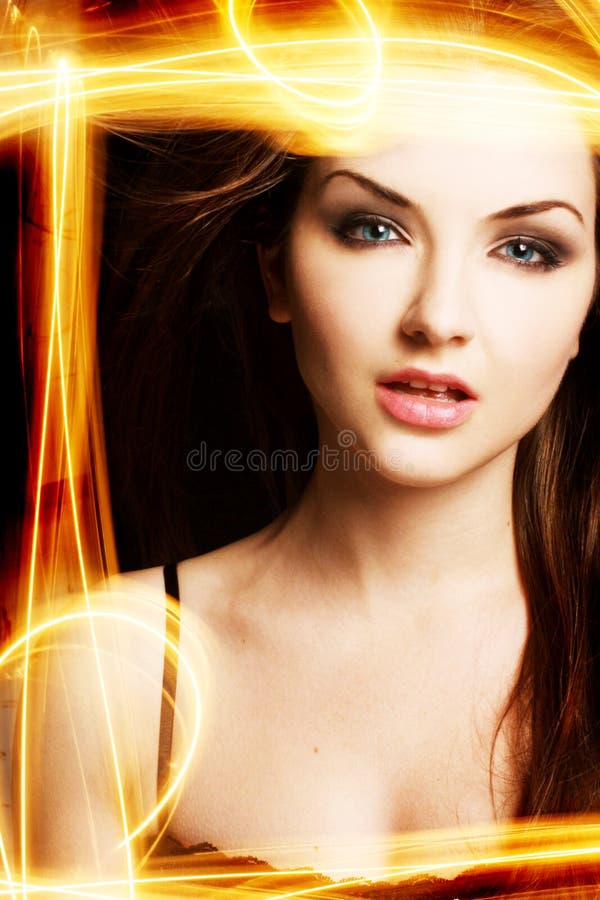 Light painting Beauty stock image. Image of brown, pretty - 15987261