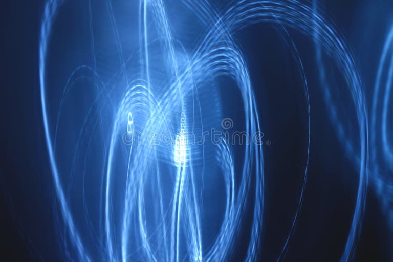 Light Painting Blue Dashed Lines Stock Photo - Image of background ...