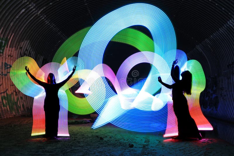 Light Painting with Color and Tube Lighting Stock Image - Image of ...