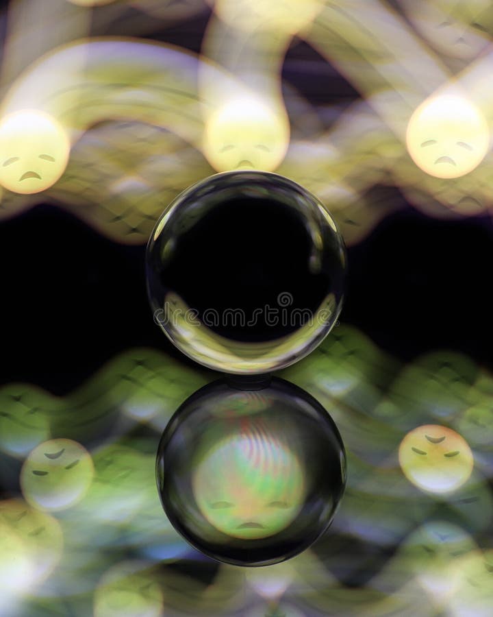 Light Painting through Lens Ball Photography Stock Image - Image of ...