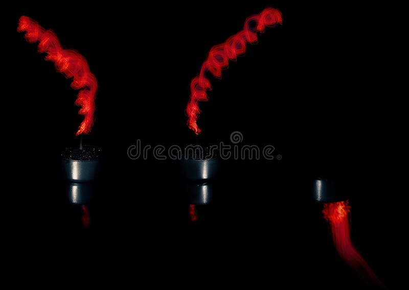 Light Painting Three Candles Stock Illustration - Illustration of ...