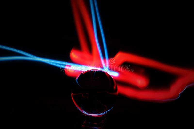 Light Painting Using a Crystal Ball To Create an Abstract Design Stock ...