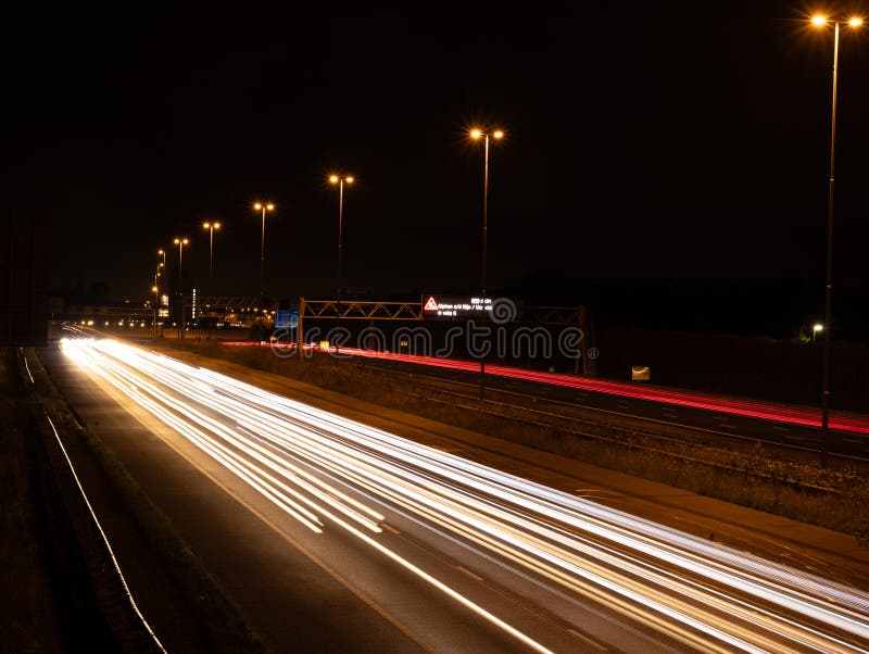 Light Painting Using the Highway Stock Photo - Image of driving ...