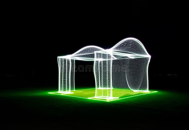 Light Painting Wicket Luminogram Created by Light Painting the W Stock ...