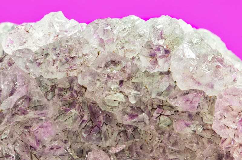 Light Pale Colored Amethyst Quartz Crystals in Raw Mineral Form. Stock ...