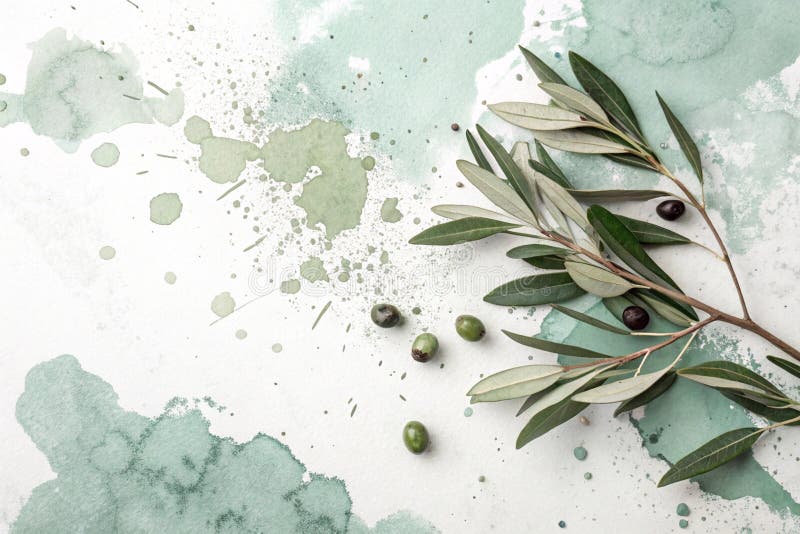 Light Pale Gray Green Abstract Watercolor Drawing Stock Illustration ...