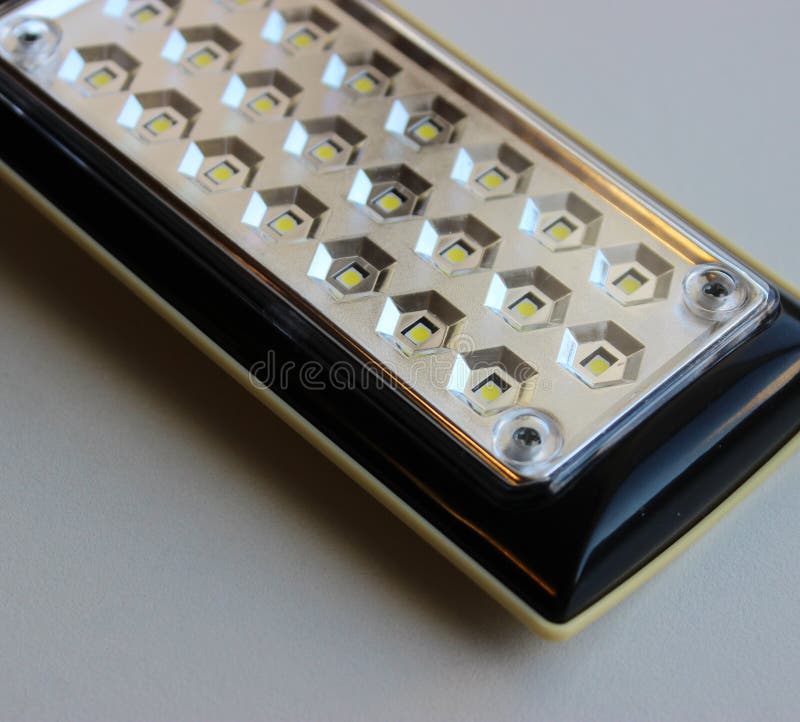 Light Panel of Modern Lamp with LED Sockets Detailed Studio Isolated ...