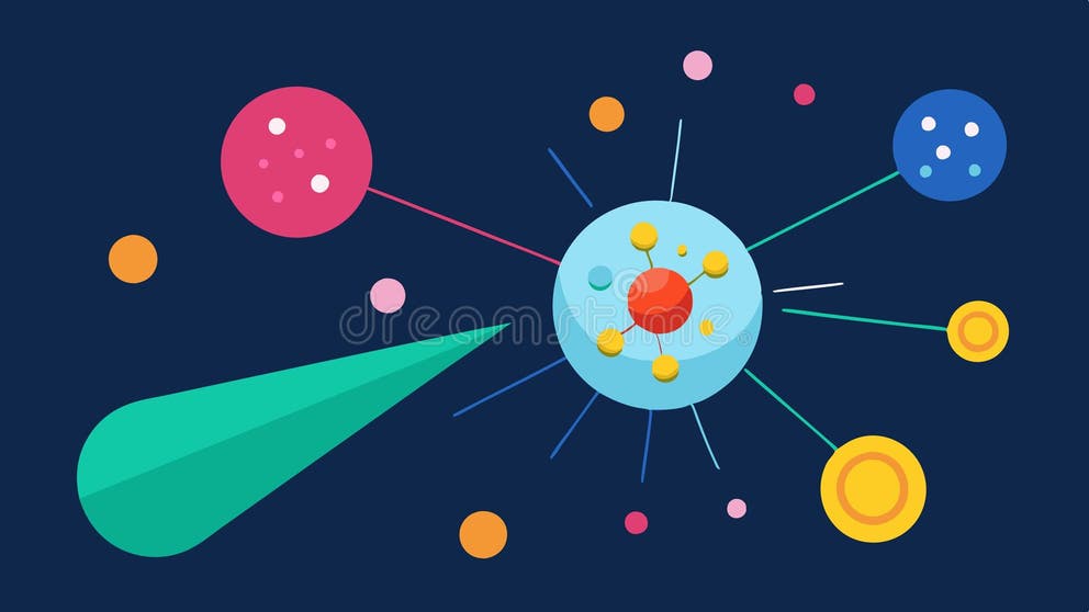 Light Particle Interaction Light Rays Shining upon Nanoparticles ...