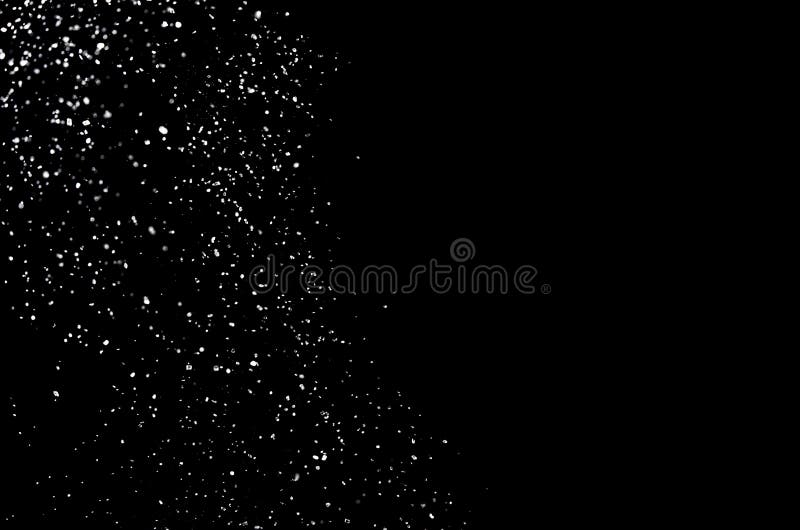 Particles Of Snow On A Black Background Stock Photo - Image of graphic ...