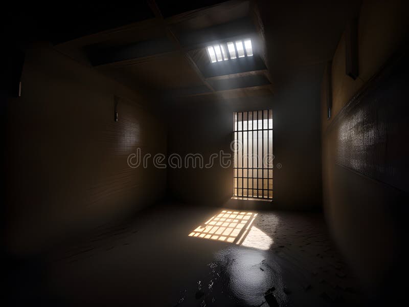 Light Passes through the Window into Dark Room Stock Illustration ...