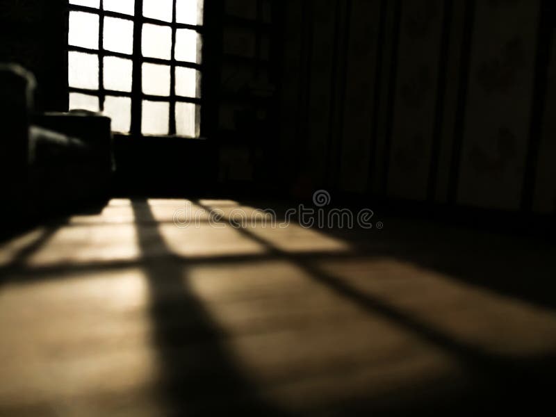 Light Passes through a Window into a Dark Room. Stock Photo - Image of ...