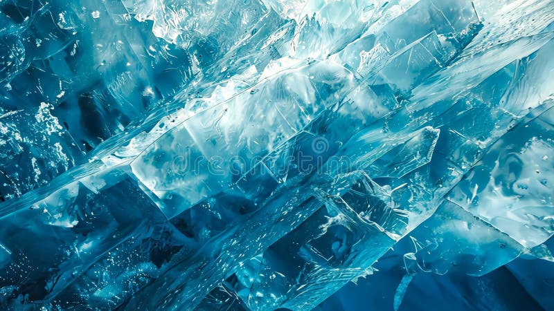 Ice Showing Complex Crystalline Structure Stock Footage - Video of blue ...