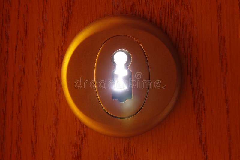 Light Passing through a Keyhole Stock Image - Image of security ...