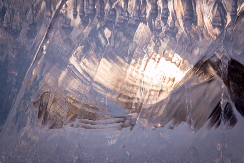Light Passing Layer of Clear Ice Stock Photo - Image of texture ...