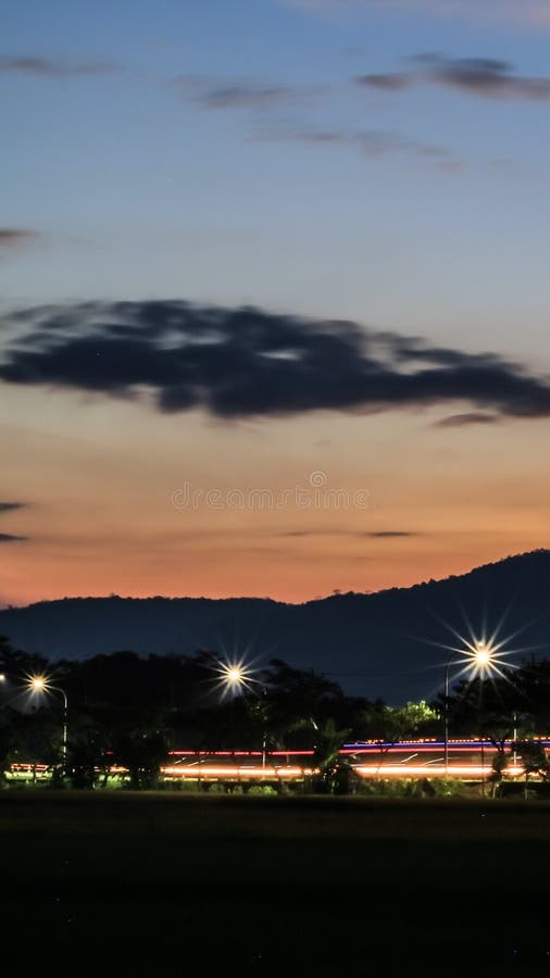 Light passing when sunset stock photo. Image of passing - 276002330