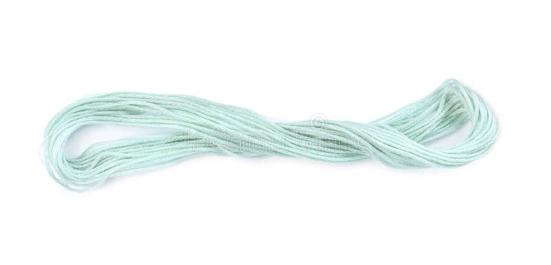 Light Pastel Blue Embroidery Thread on White Background Stock Image ...
