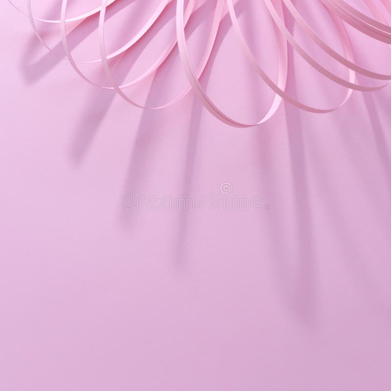 Light Pastel Candy Pink Abstract Background. Curve Wave Lines and ...