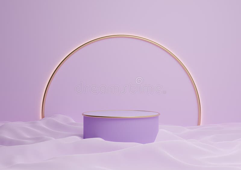 Light, Pastel, Lavender Purple 3D Rendering Luxurious Product Display ...