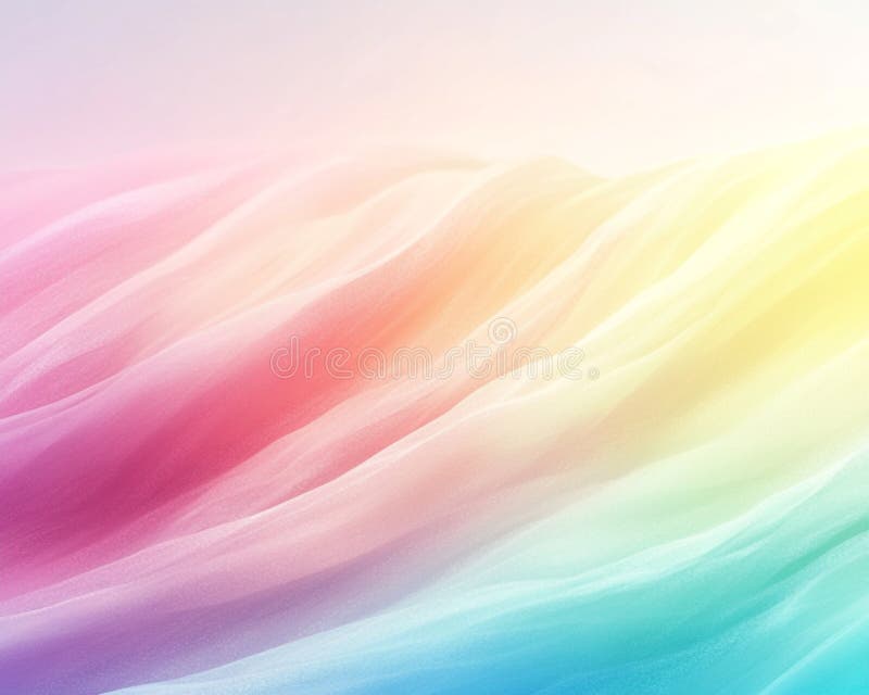 Light Pastel Rainbow Colors Blending into a Smooth Gradient with a ...
