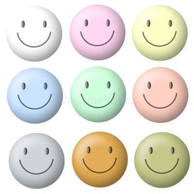 Light Pastel Smiley Faces stock illustration. Illustration of colors ...