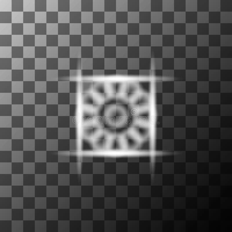 Light Pattern Effect. Radiant Star Symbol. Vector Glow Icon ...