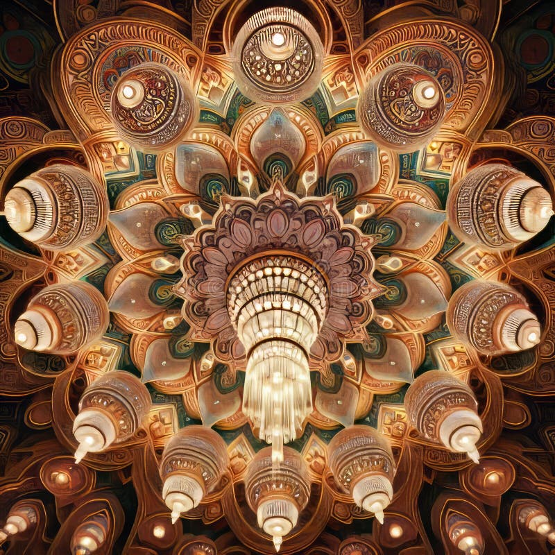 Light Patterns Created by a Crystal Chandelier Stock Image - Image of ...