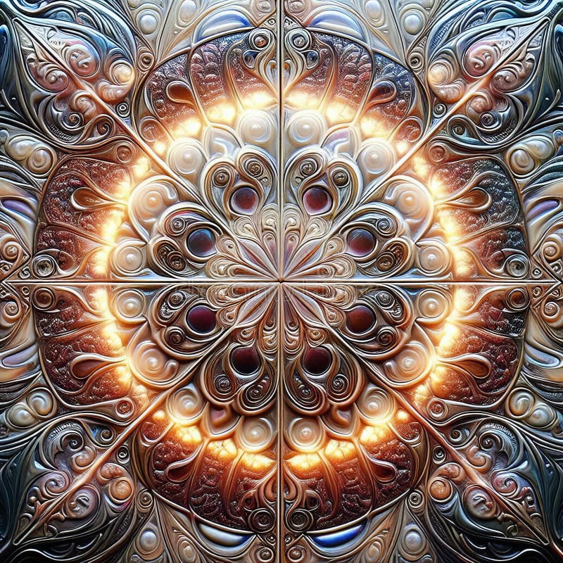 Light Patterns on a Shiny Ceramic Tile, Photo V Stock Illustration ...