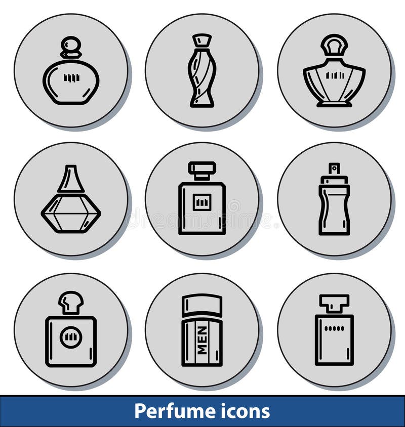Light perfume icons stock vector. Illustration of elegant - 67653102