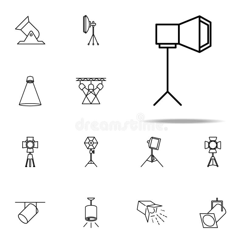 Light for Photography Icon. Spotlight Icons Universal Set for Web and ...