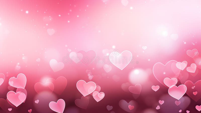 Light Pink Background of Blurred Hearts for Valentine S Day. Valentine ...