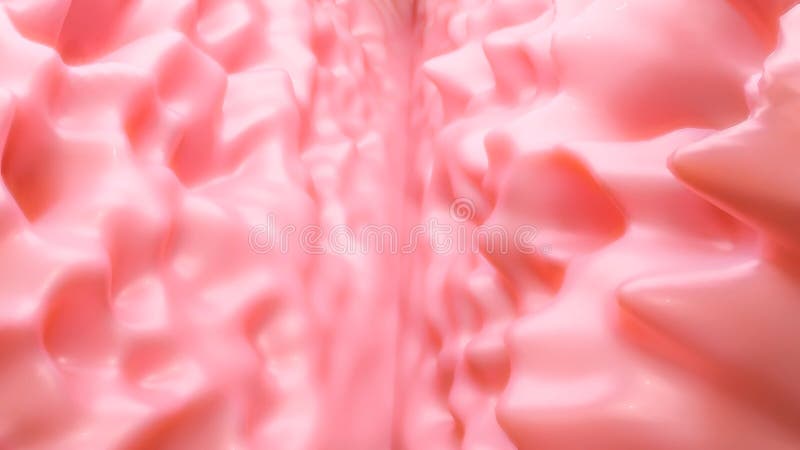 Light Pink Deformed Background with Waves and Deformations. 3d Render ...